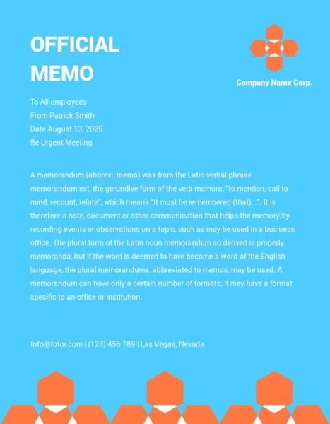 Memo Maker: Create Customized Company Memo Designs Online for Free ...