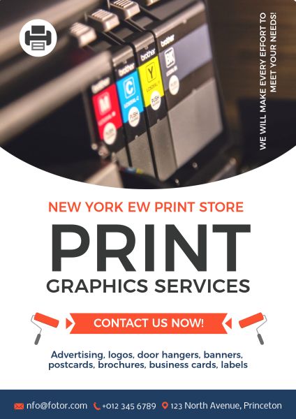 Online Print Store Advertising Poster Poster Template | Fotor Design Maker